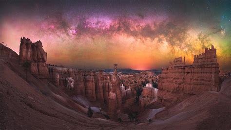 Milky Way Arching Over Bryce Canyon National Park In Utah [oc