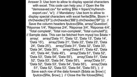 Encoding French Characters Csv Php