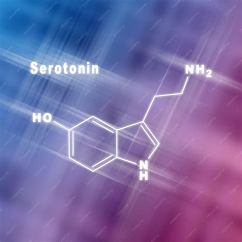 Premium Photo Serotonin Hormone Structural Chemical Formula