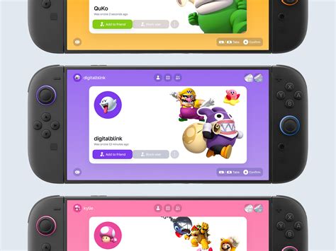 Nintendo Switch Ui Redesign Profiles By Viktor T On Dribbble