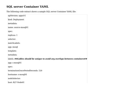 Deploying Sql Server Container Snapshots Container Storage Modules Csm For Dell Powerflex