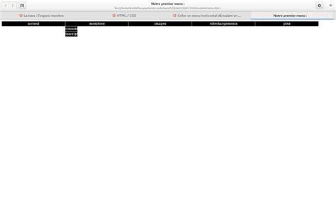 html css menu déroulant par thouvenotnicolas page OpenClassrooms