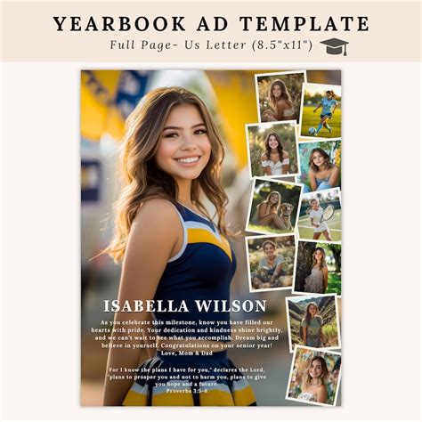 Yearbook Ad Senior Full Etsy