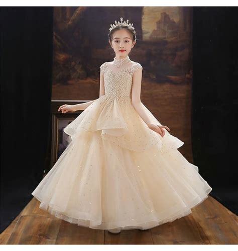 여아 원피스 드레스 화동 연주회 공주 결혼 생일 소녀 드레스 서양 솜털 원사 피아노 연주 어린이 고급 호스트 이브닝 패션쇼 복사 105260 티몬