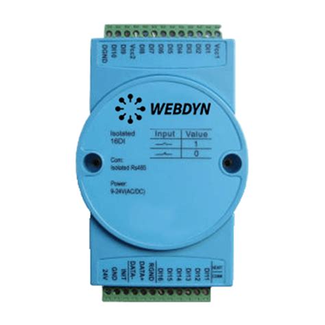 SENS IOS 16 Digital Inputs Modbus Slave Webdyn