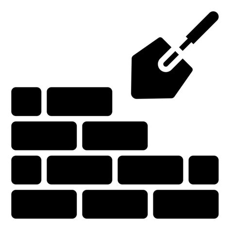 Bricklaying Icon Line Vector Illustration 39885637 Vector Art At Vecteezy