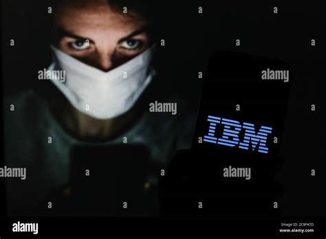 In This Photo Illustration An IBM Company Logo Seen Displayed On A Smartphone Stock Photo Alamy