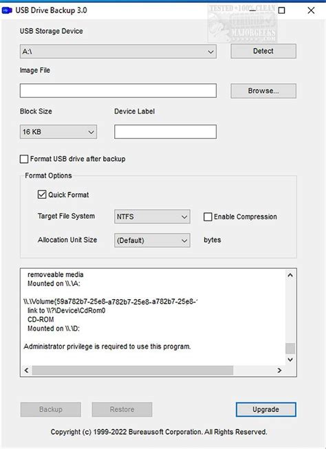 Download USB Drive Backup MajorGeeks