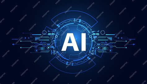 회로판에 대한 컴퓨팅 기술 인공 지능의 작업 데이터 개념 프리미엄 벡터