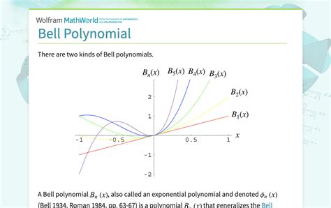 Bell Polynomial From Wolfram Mathworld