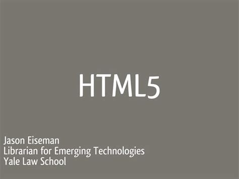 Html5 Short Intro Ppt