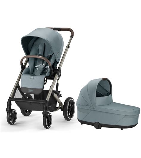 Cybex Balios S Lux 2 Stroller Cot S Lux 2 Bundle Taupe Frame Sky Blue