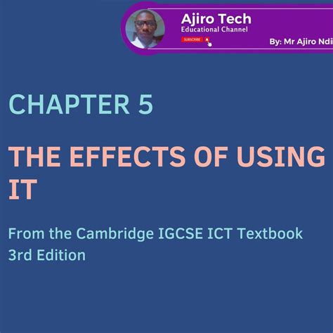 Igcse Ict Paper 1 The Effects Of Using It Ajiro Tech Listen Notes