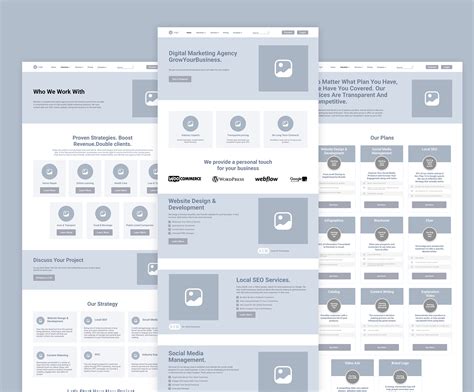 Agency Website Wireframing Design Behance