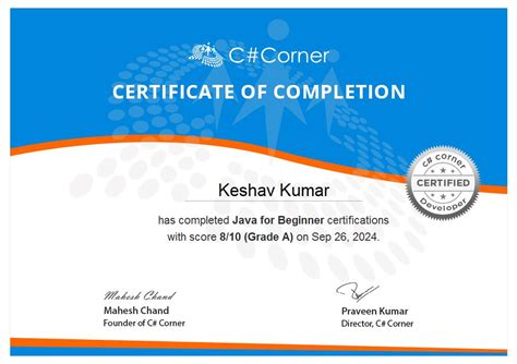 Keshav Kumar On Linkedin Java For Beginner Certification