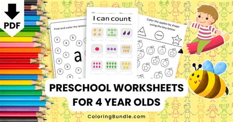 Preschool Worksheets For 4 Year Olds Pre K Readiness Tools