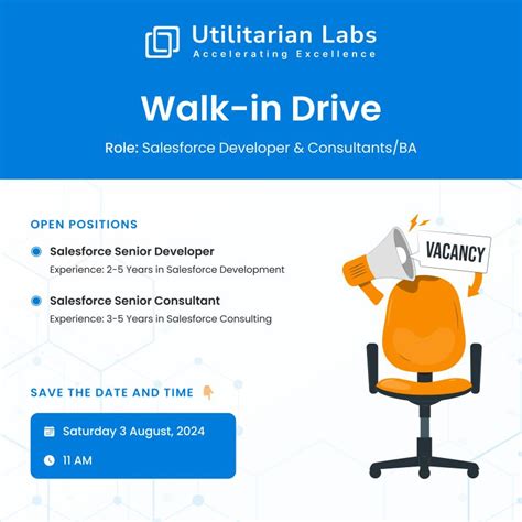🚀 Join Our Team At Utilitarian Labs 🚀 Were Excited To Announce A Walk In Drive For Multiple