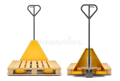 Set Of Pallet Jacks On White Background Stock Illustration Illustration Of Package Object