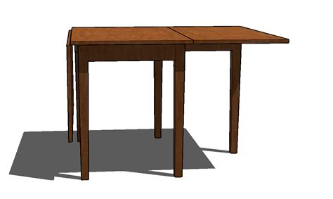 可折叠的实木方桌子su模型 桌几 土木在线