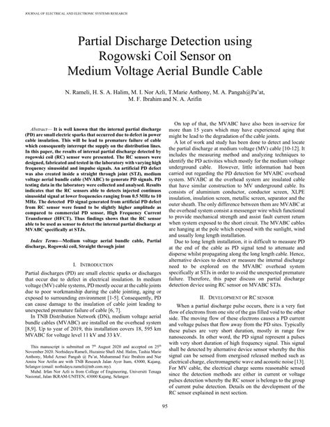 pdf partial discharge detection using rogowski coil sensor on medium