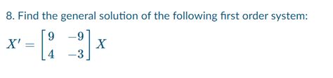 solved 7 find the general solution of the following first