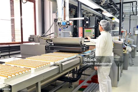 호두는 식품 산업컨베이어 벨트 작업자 초콜릿에 대 한 공장에서의 생산 공장 산업 건물에 대한 스톡 사진 및 기타 이미지 공장 산업 건물 음식 제조 Istock