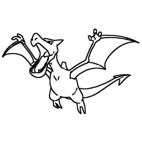 Aerodactyl Coloring Page Print Ideashortcut