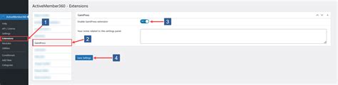 Activate Gamipress Extension Activemember360
