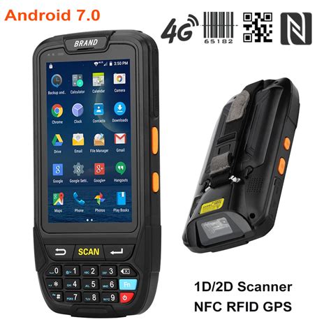Android 7 0 Handheld Pda With Nfc Uhf Rfid Reader Memory 4 Inch Screen Pda Handheld Terminal
