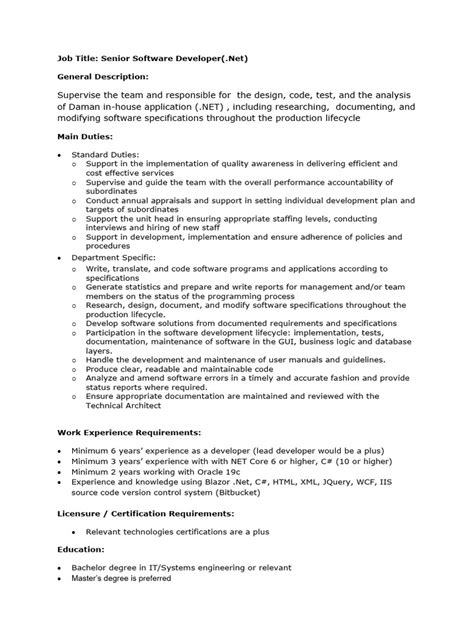 Jd Sr Software Dev Pdf Specification Technical Standard Jd Sr Software Dev Pdf Specification Technical Standard