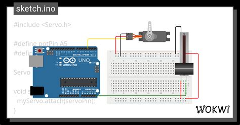 Rangkaian Potensiometer Dan Motor Servo Wokwi Esp32 Stm32 Arduino