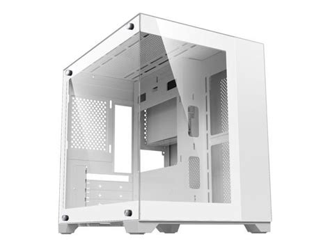 Diypc Diy Cube01 W White Usb3 0 Frameless Dual Tempered Glass Micro Atx Gaming Computer Case W