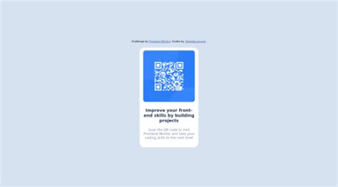 Qr Code Component Using Css Flexbox Coding Challenge Solution
