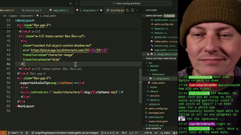 Live Dev Voice Acting Portfolio Site Development Youtube