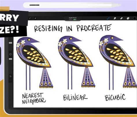 how to resize in procreate without getting blurry