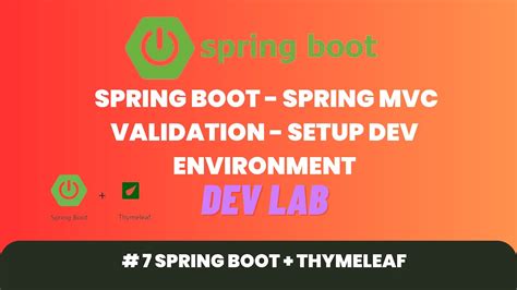 7 Spring Boot Spring MVC Validation Setup Dev Environment - YouTube