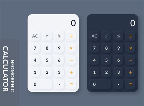 Mobile Calculator Neomorphism Ui Artofit
