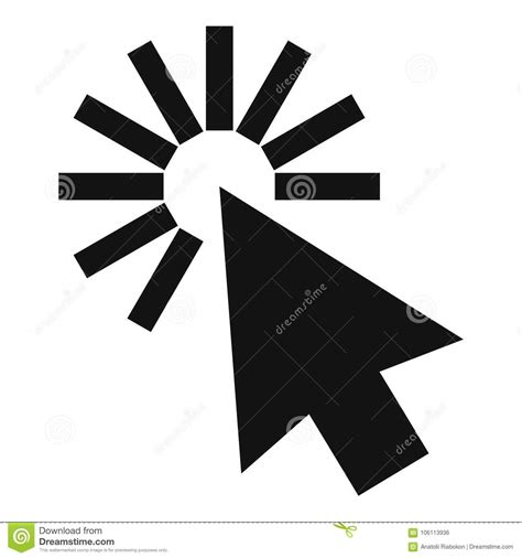 Cursor Interface Icon Simple Black Style Stock Vector Illustration