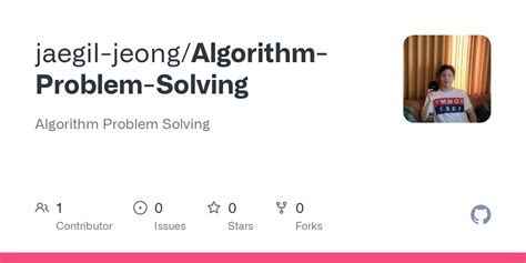 GitHub Jaegil Jeong Algorithm Problem Solving Algorithm Problem Solving