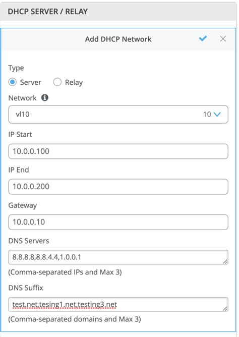 Dhcp Serverrelay Configuration For Managed Switch Mist