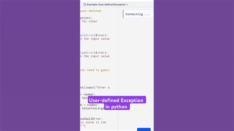 User Defined Exception In Python Ctutorialbynaziasohail Youtube