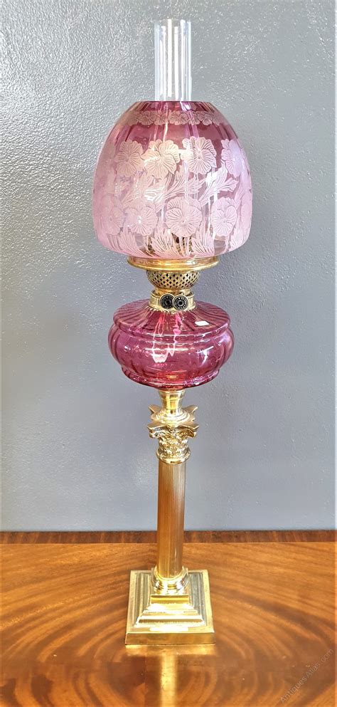 Antiques Atlas Victorian Ruby Glass Oil Lamp