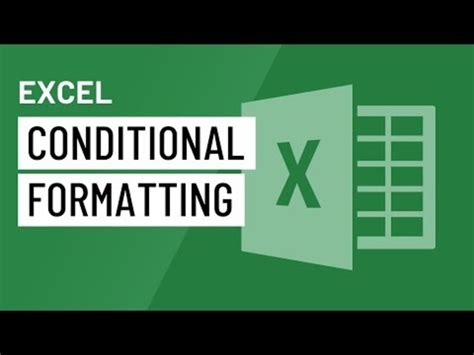 Excel 2016 Conditional Formatting Instructional Video For 9th Higher
