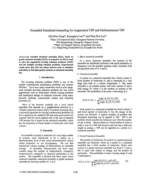 Pdf Extended Simulated Annealing For Augmented Tsp And Multisalsemen Tsp