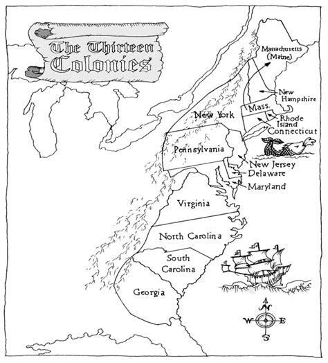 Blank Map Colonies Printable