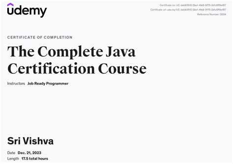 Completed Java Course On Udemy Sri Vishva Posted On The Topic Linkedin