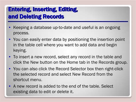 ppt work with tables and database records powerpoint presentation
