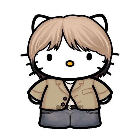Hello Kitty Jimin Bts Made By Me Hello Kitty Character Design Kitty