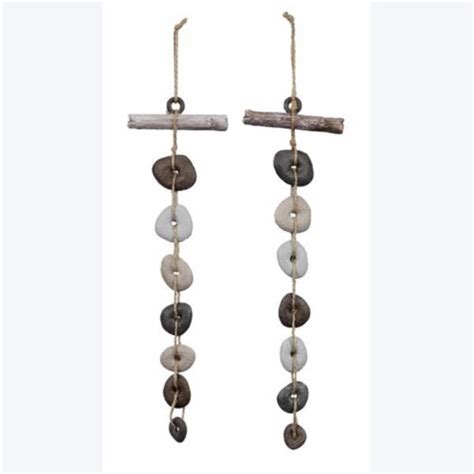 Youngs 73776 Resin Zen Garden Stone Hanging Wall Art Assorted Color