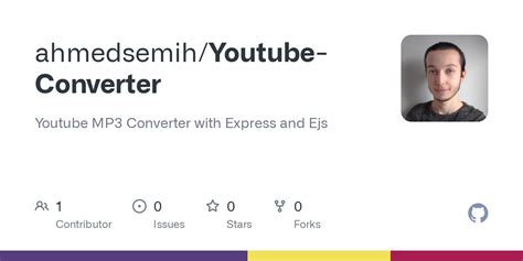 GitHub Ahmedsemih Youtube Converter Youtube MP Converter With Express And Ejs
